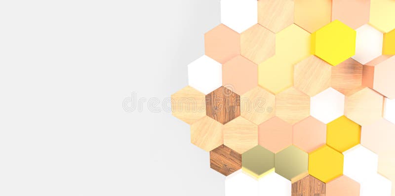 3d render, honeycomb cubes stock illustration. Illustration of abstract ...