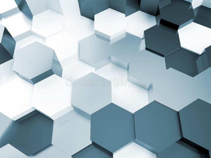 3d render, honeycomb cubes stock illustration. Illustration of pattern ...