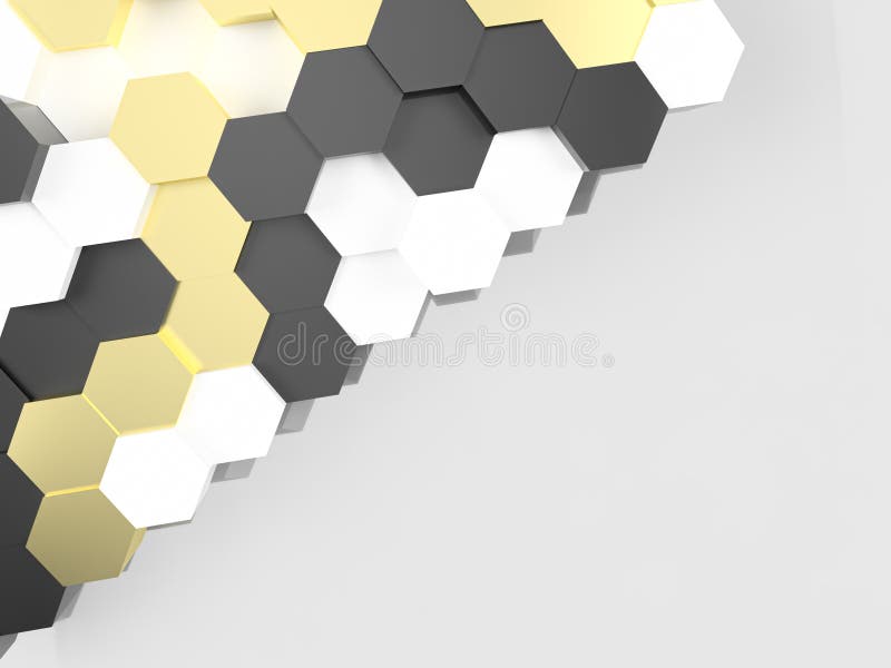 3d render, honeycomb cubes stock illustration. Illustration of template ...