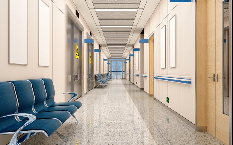 3d Render of Clinic Interior Stock Illustration - Illustration of ...