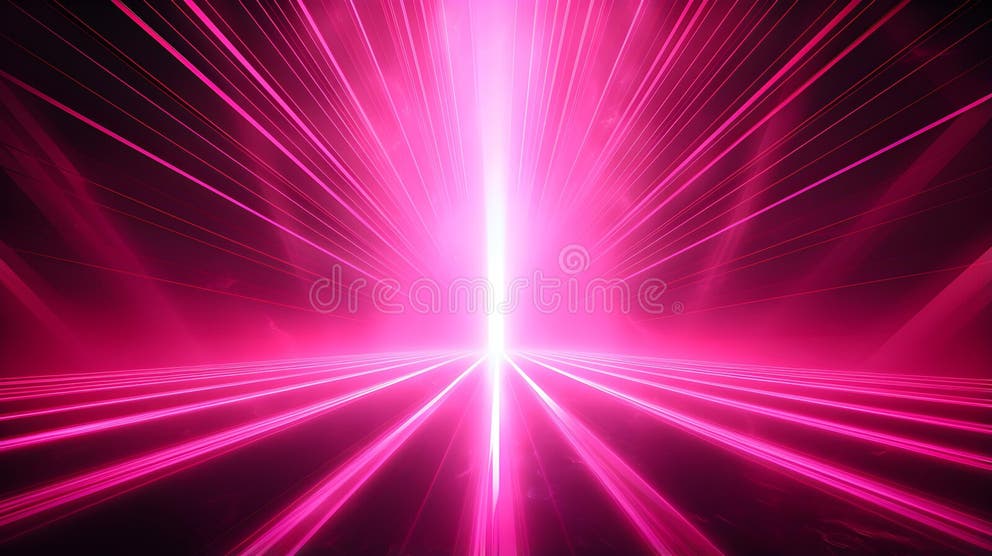 3D Render of Hot Pink Light Rays. Abstract Background Stock ...