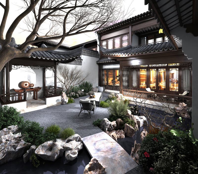 3d Render of House Technical on Blue. Stock Illustration - Illustration ...