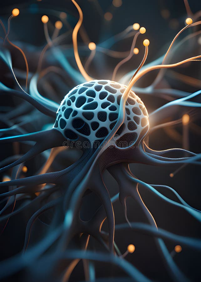 3d Render of a Human Anatomy with the Brain Inside the Cell, Ai ...