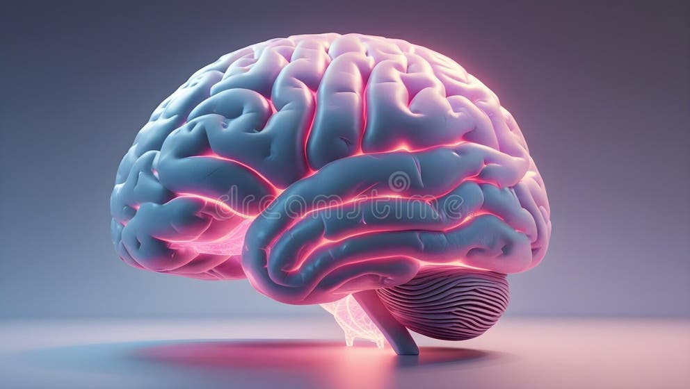 3D Render of a Human Brain that Captures the Physical Texture and ...