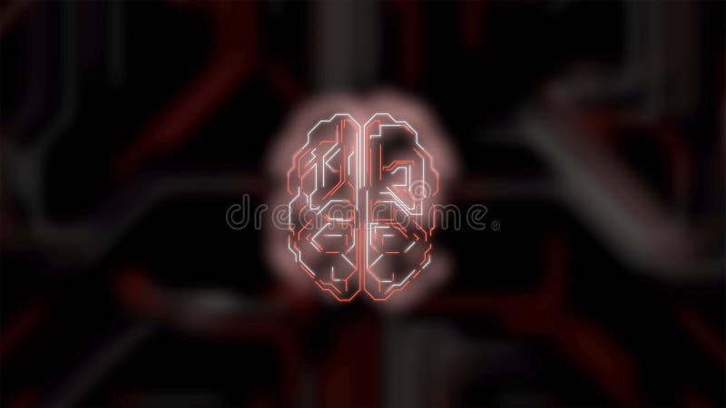 3d Render of Human Brain Malfunction Over Firery Dangerous Background ...