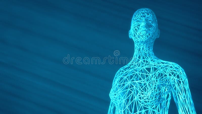 Human Figure Made with Lines Stock Illustration - Illustration of clear ...