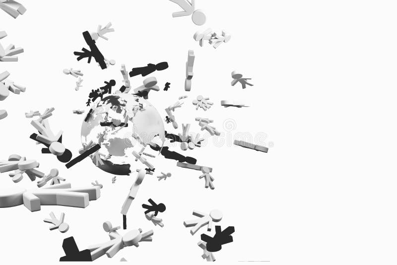 3D Render. Human shapes stock illustration. Illustration of people ...