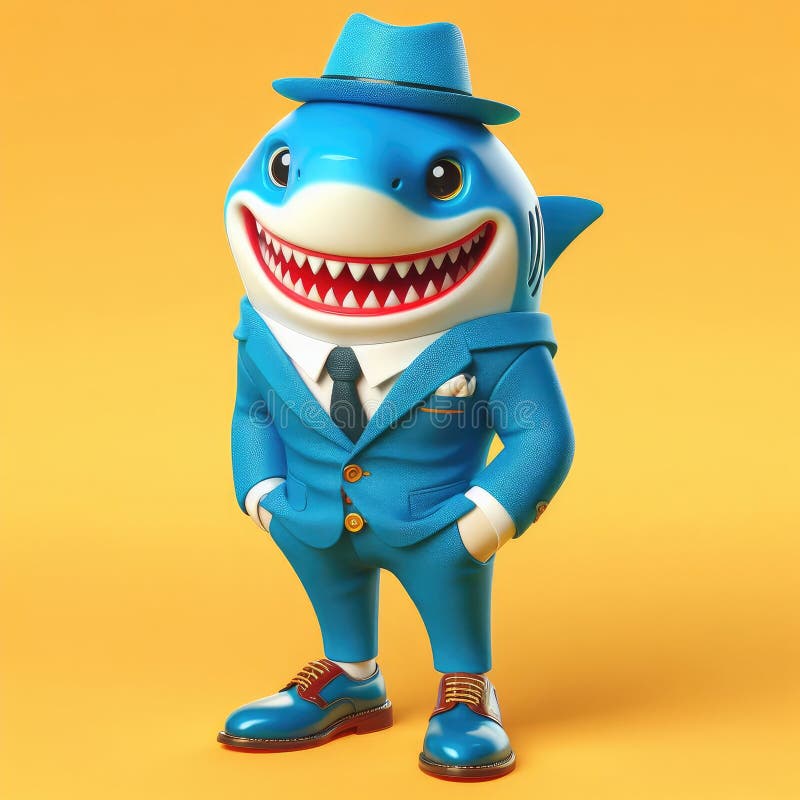 3d Render of Hyena Wearing Hat and Suite Stock Illustration ...