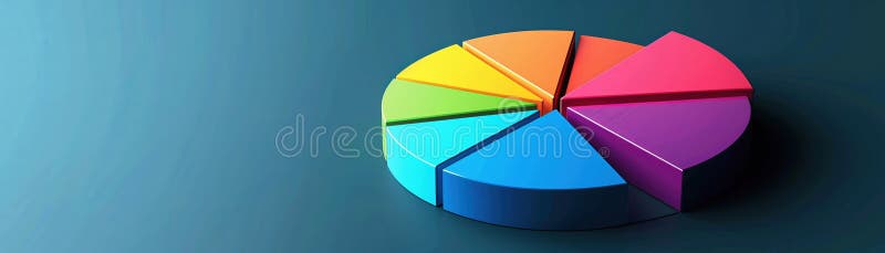 3D Render Icon Area Chart with Vibrant Colors Representing Food ...