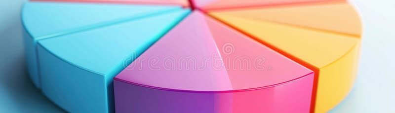 3D Render Icon Area Chart with Vibrant Colors Representing Food ...
