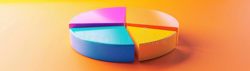 3D Render Icon Area Chart with Vibrant Colors Representing Food ...