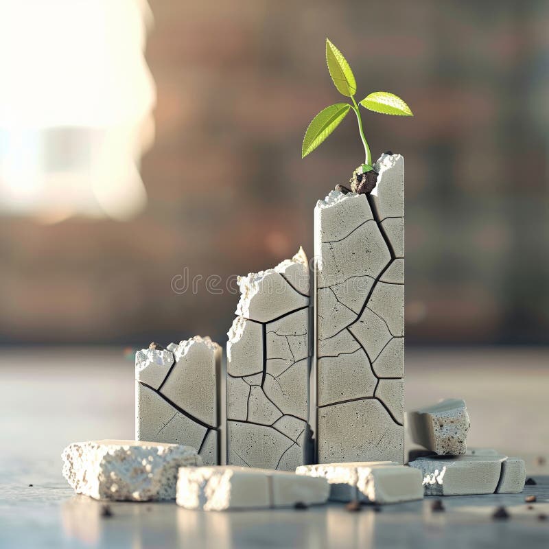 3D Render Icon Clay Style of a Bar Chart with a Stack of Clay Blocks ...