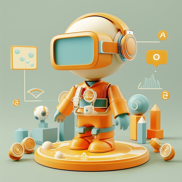 3D Render Icon Clay Style of a Bar Chart with a Stack of Clay Blocks ...