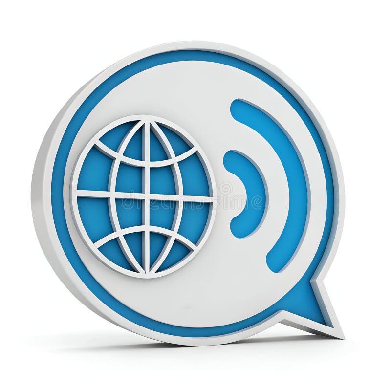3D Render Icon Communication Stock Illustration - Illustration of ...