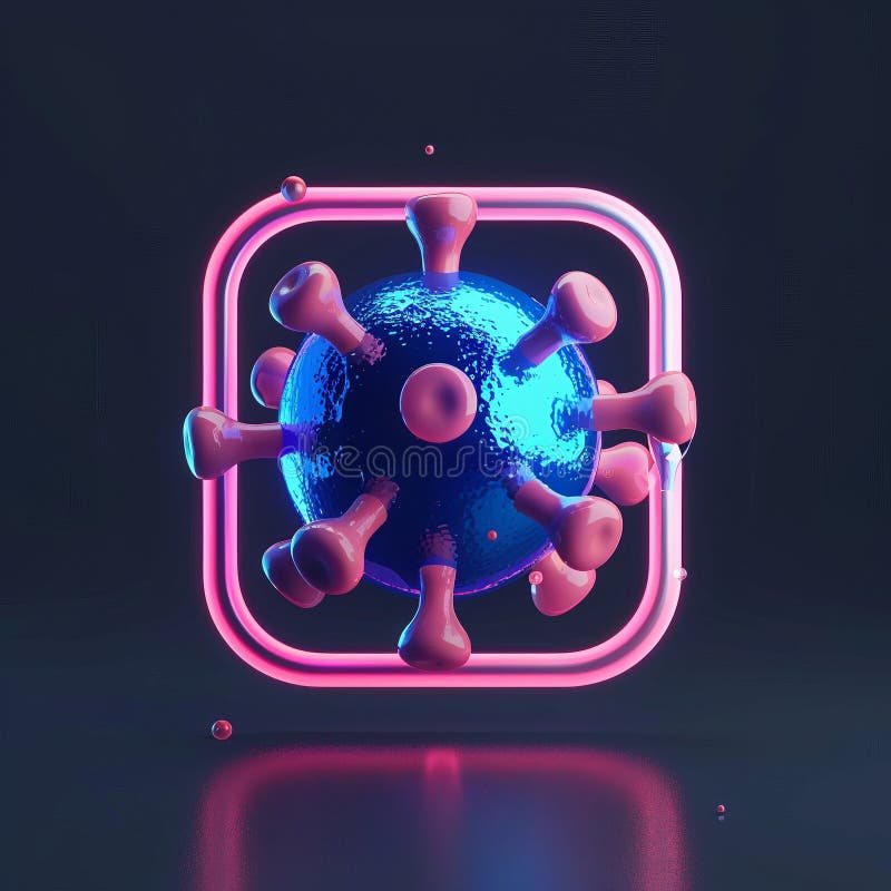 3D Render Icon a Cure for All Diseases Icon 3d Virus Stock Illustration ...