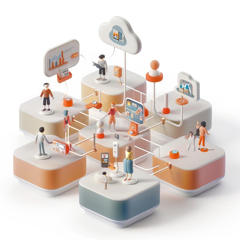 3D Render Icon a Customer Journey Visualized through a Series of ...