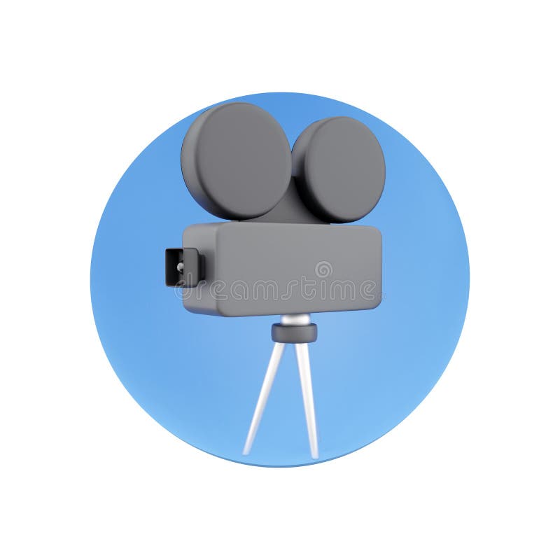 3d Render Icon Digital Video Camera. 3d Rendering Cinema Camera Icon ...