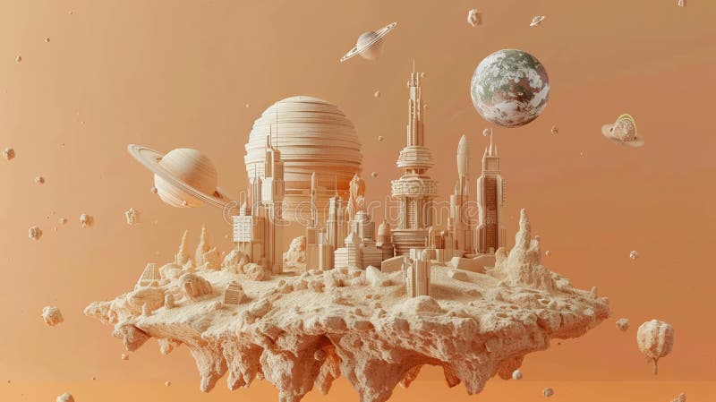 3D Render Icon 8K Galactic Diplomacy 3D Render Clay Style Isolated on ...