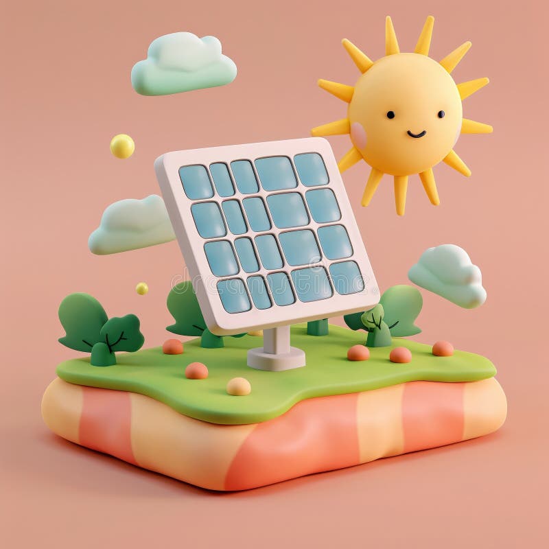 3D Render Icon 8K 3D Model Illustrator 3D Render Clay Style of a Glowing Lightbulb Representing ...