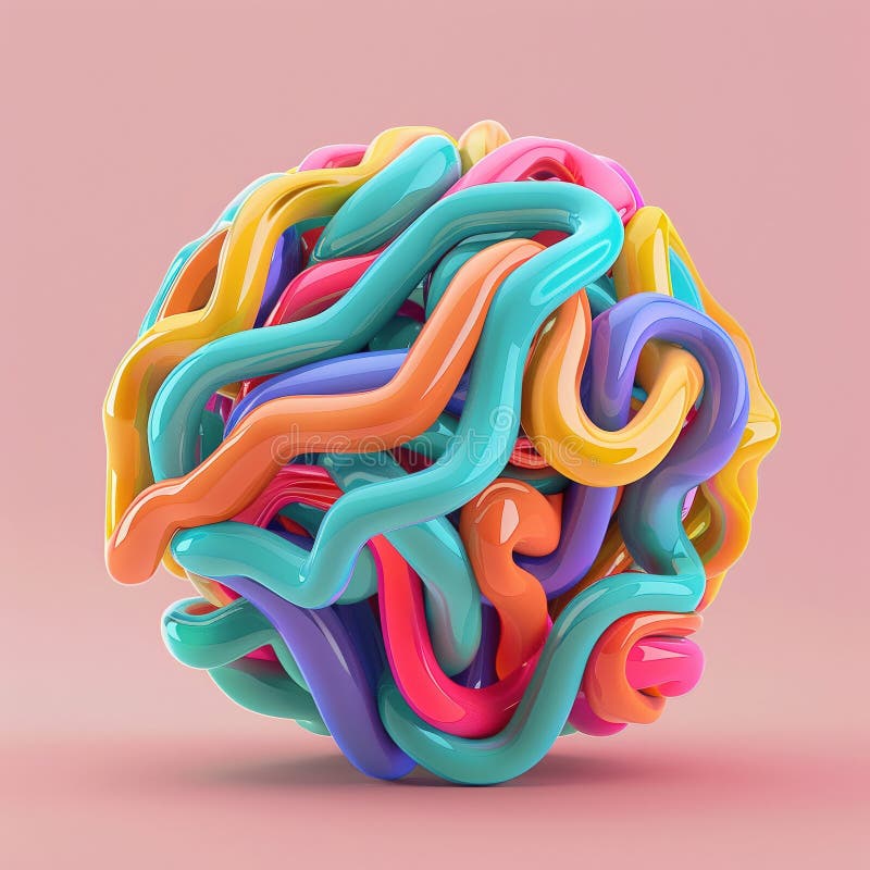 3D Render Icon 8K 3D Model Illustrator 3D Render Clay Style of a Glowing Lightbulb Representing ...