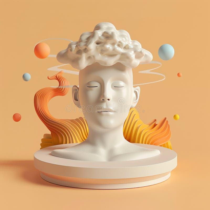 3D Render Icon 8K Quantum Encryption 3D Render Clay Style Isolated on ...