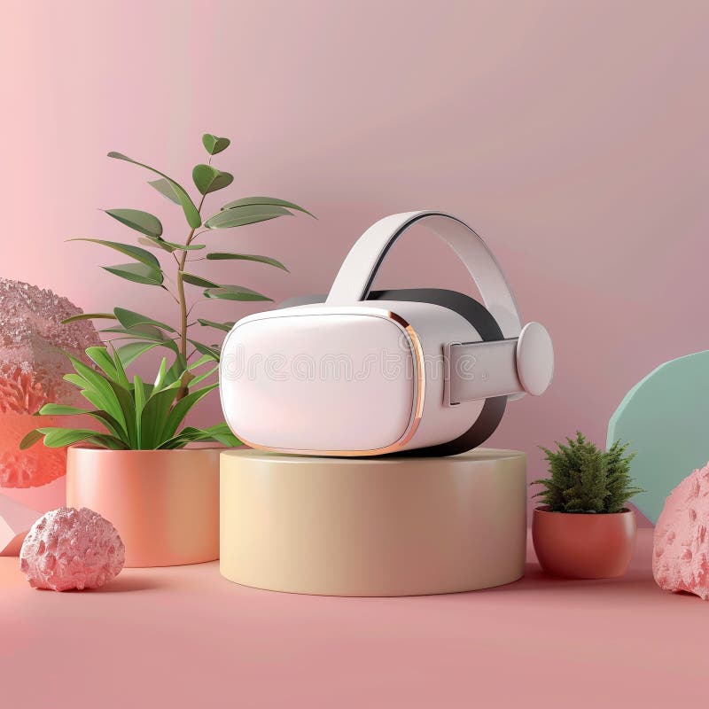 3D Render Icon 8K Virtual Reality Therapy 3D Render Clay Style Isolated ...