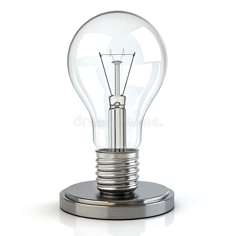 3D Render Icon Lamp Idea stock illustration. Illustration of generation ...