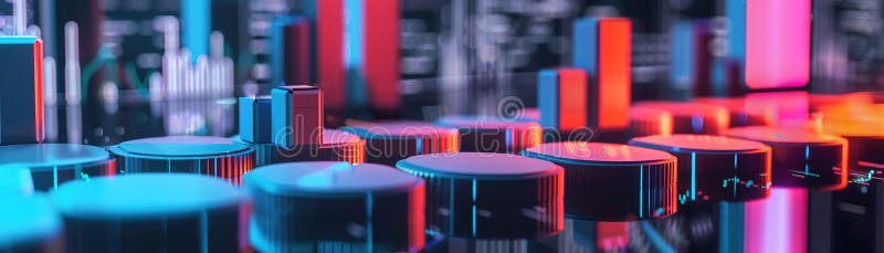 3D Render Icon 3D Pie Chart Rotating and Morphing Representing Business ...