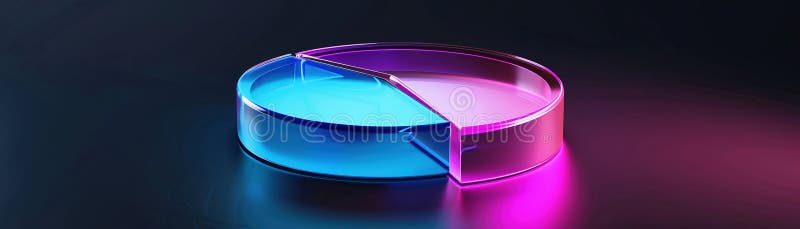 3D Render Icon 3D Pie Chart Rotating and Morphing Representing Business ...