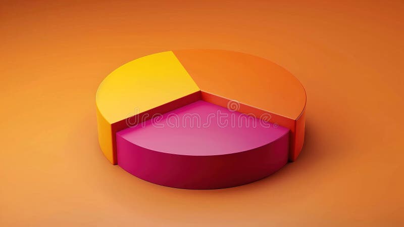 3D Render Icon 3D Pie Chart Rotating and Morphing Representing Business ...