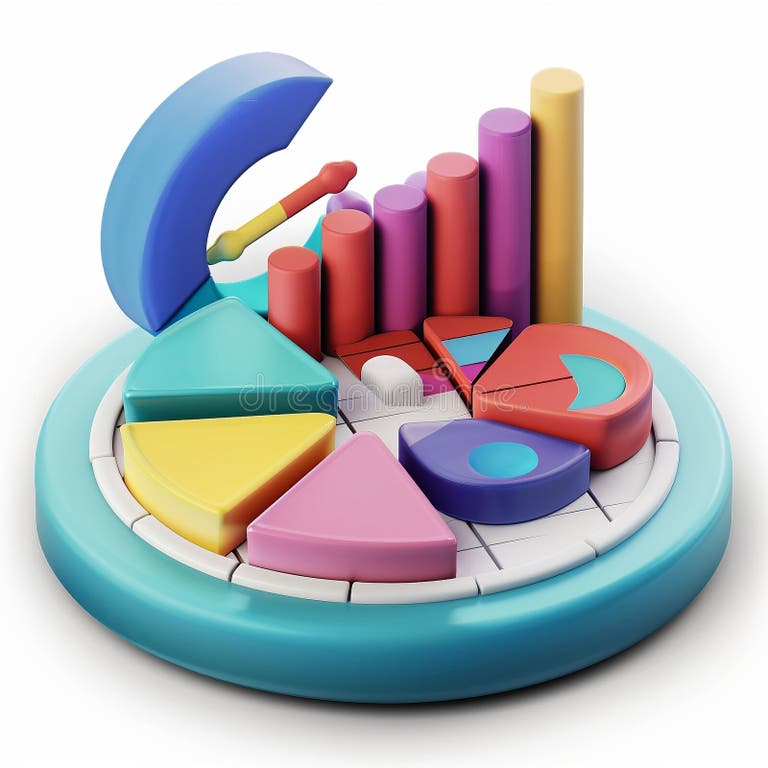 3D Render Icon Pie Chart Showing the Earths Climate with Labeled ...