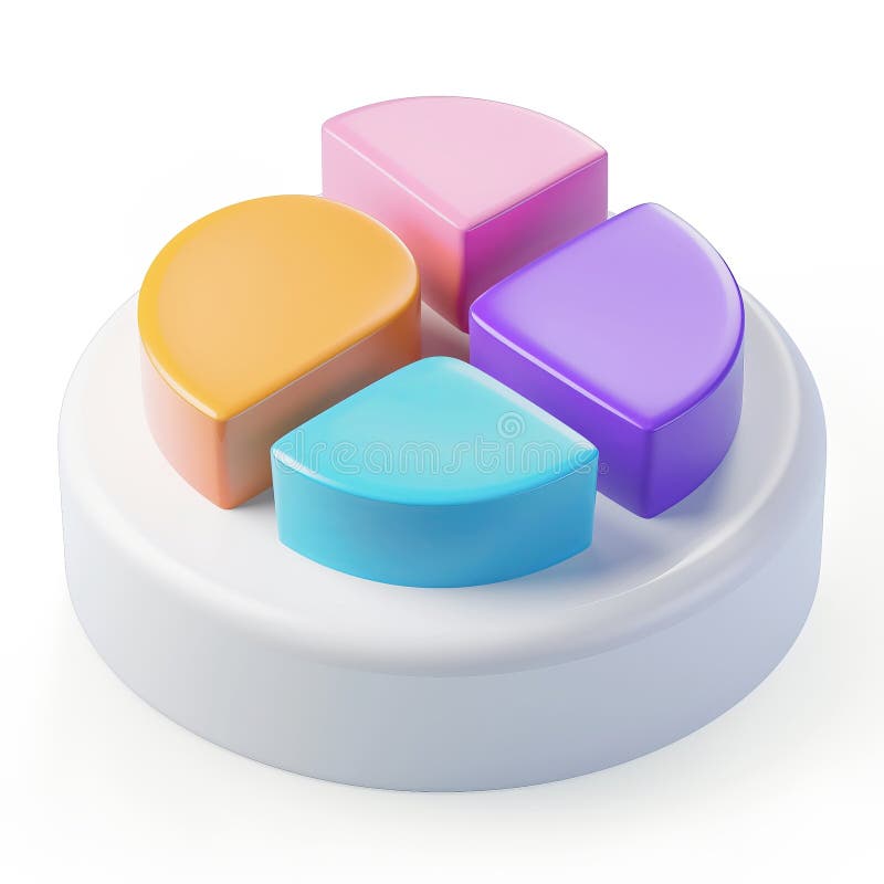 3D Render Icon Pie Chart Showing the Earths Climate with Labeled ...