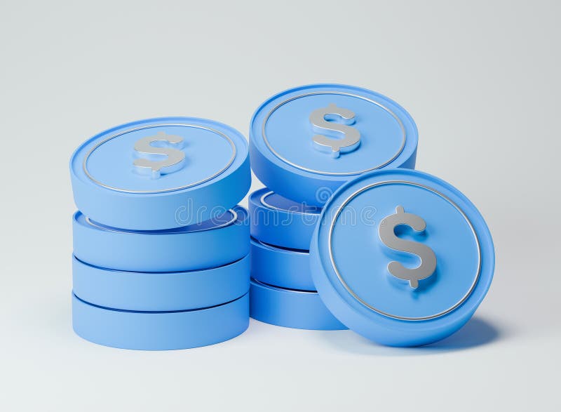 A 3D-render Icon Representing a Financial Concept with a Stack of ...