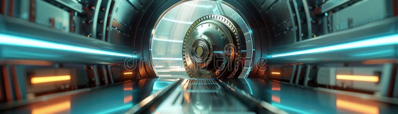 3D Render Icon a Secure Vault Opening To Reveal a Safe and Secure Data ...