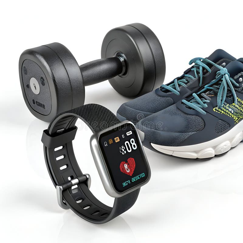 3D Render Icon Smartwatch Gym Equipment Stock Illustration ...