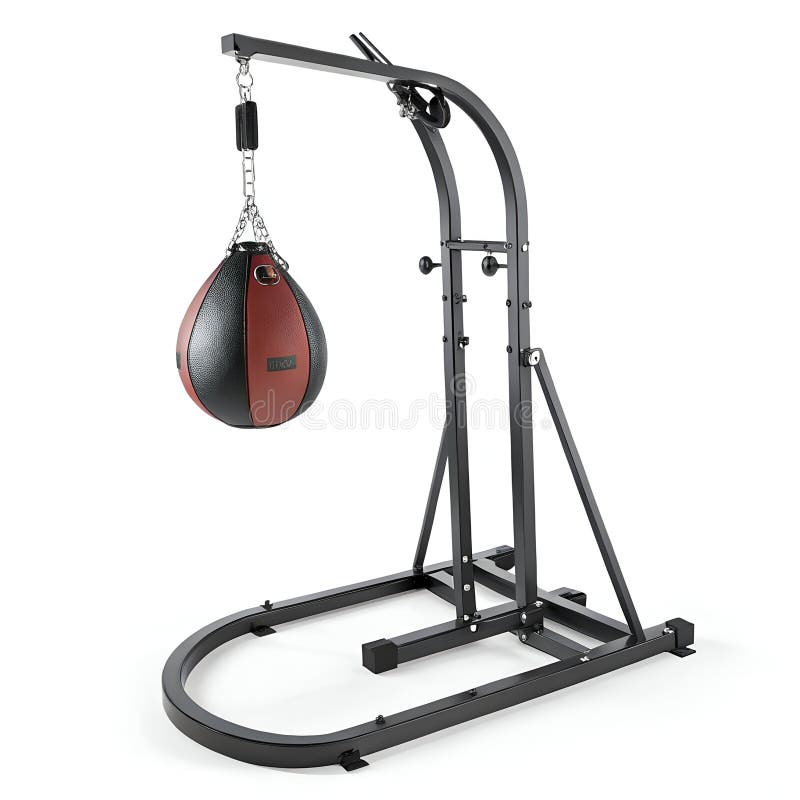 3D Render Icon Standing Speed Ball Gym Equipment Stock Illustration - Illustration of boxing ...
