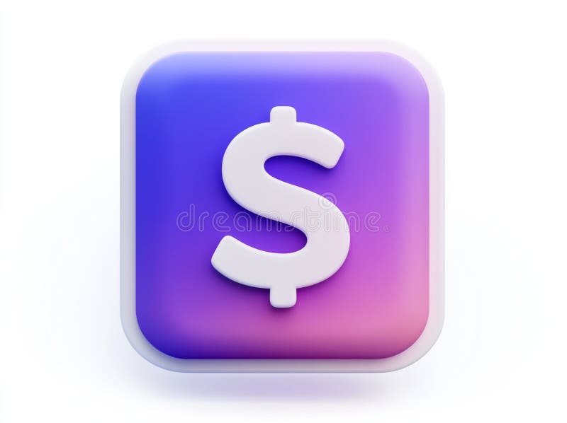 A 3D Render Icon of a Translucent Glass Banknote, Depicting an ...