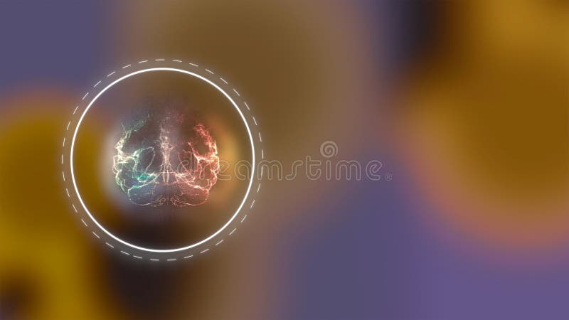 3d Render Illuminating Brain in the Process of Intense Learning, Inside ...