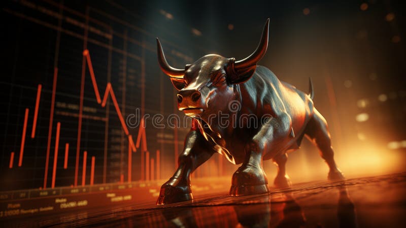 3D Render Illustration of Golden Bull Stock Illustration - Illustration ...