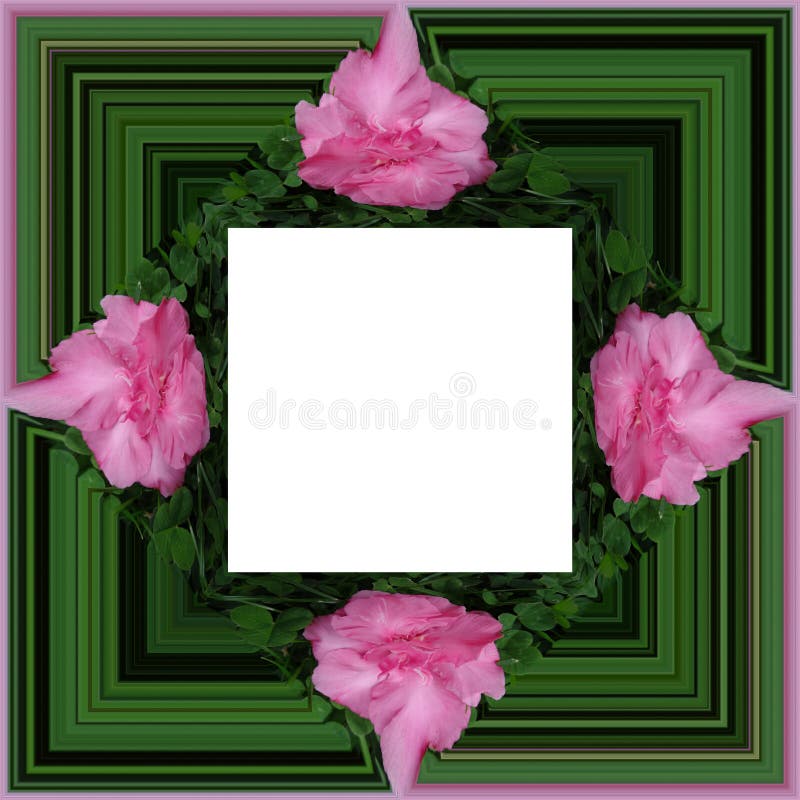 3D Render Flower Background Frame Stock Illustration - Illustration of ...