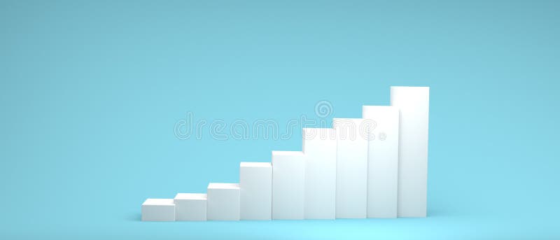 3D Render Illustration of Bar Graph Stock Illustration - Illustration ...
