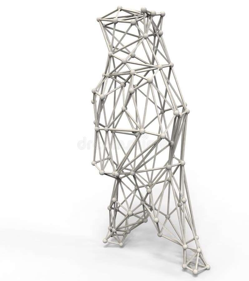 3d Render Illustration of Bear Structure Stock Illustration ...