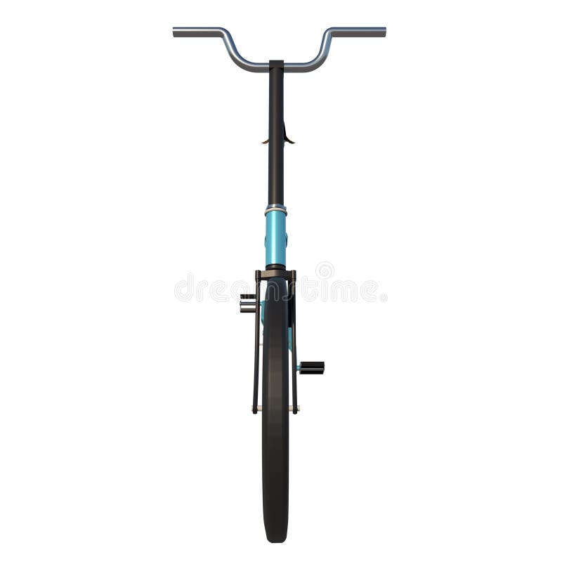 Bicycle 3 - Top View White Background 3D Rendering Ilustracion 3D Stock ...