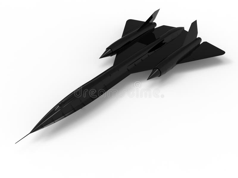 3D Rendering - Black Jet Plane Stock Illustration - Illustration of ...