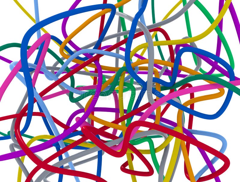 Cables intertwined stock illustration. Illustration of lines - 171382041