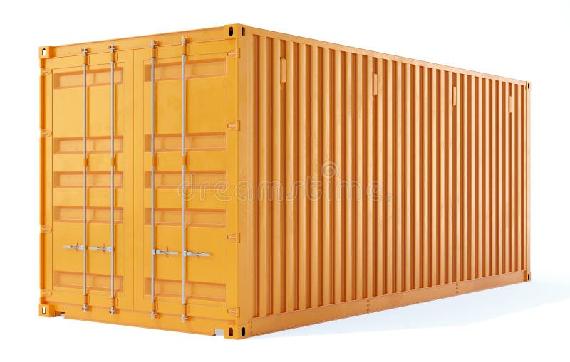 3d Render Illustration of a Cargo Container Stock Illustration ...