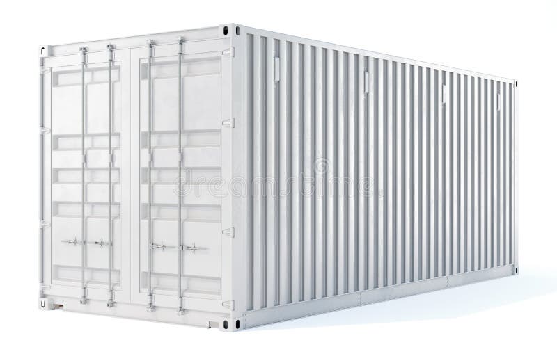 3d Render Illustration of a Cargo Container Stock Illustration ...