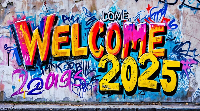 3d Illustration of Colorful Graffiti on a Concrete Wall Word Text Reads ... 3d Illustration of Colorful Graffiti on a Concrete Wall Word Text Reads ...