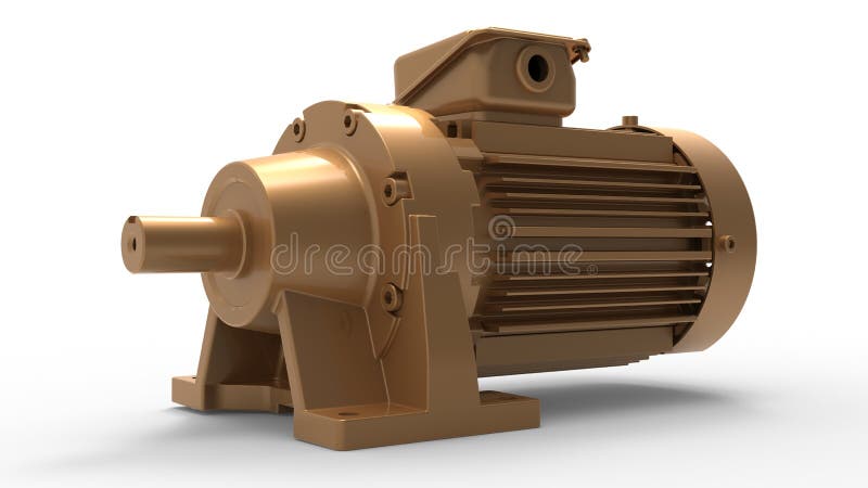 3D Rendering - Detailed Electric Motor Stock Illustration ...
