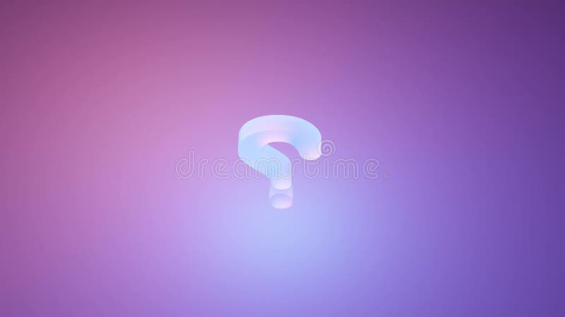 3d Render Illustration Digital Symbol Question Mark Rotates on Pink ...